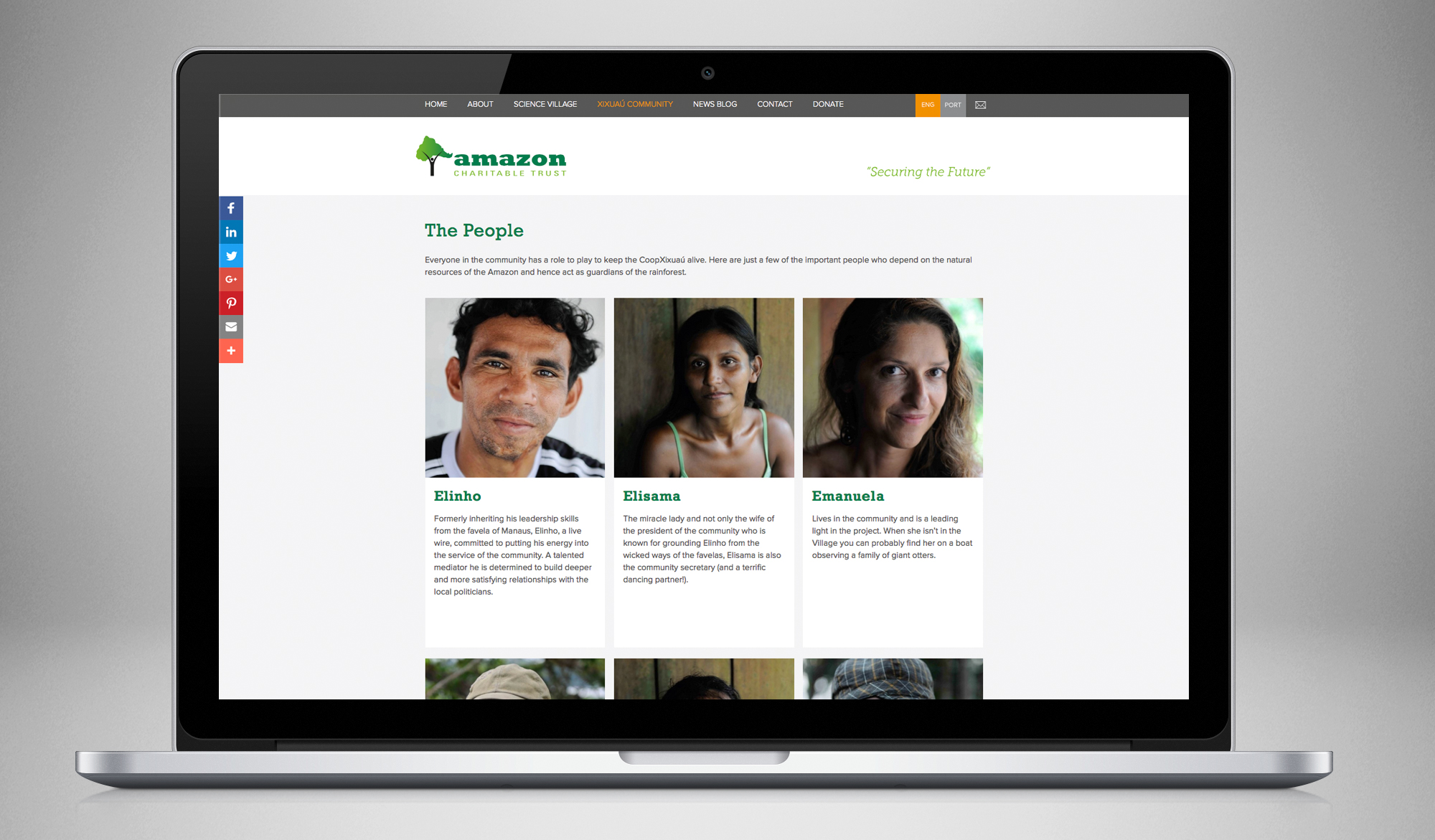 Website design and development for the Amazon Charitable Trust new website