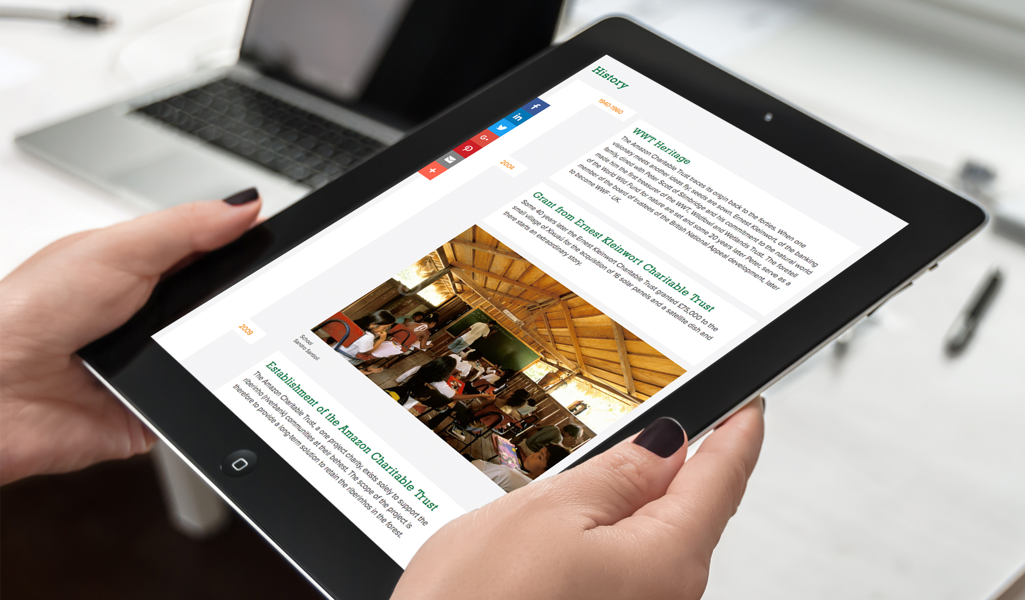 Website design and development for the Amazon Charitable Trust new website